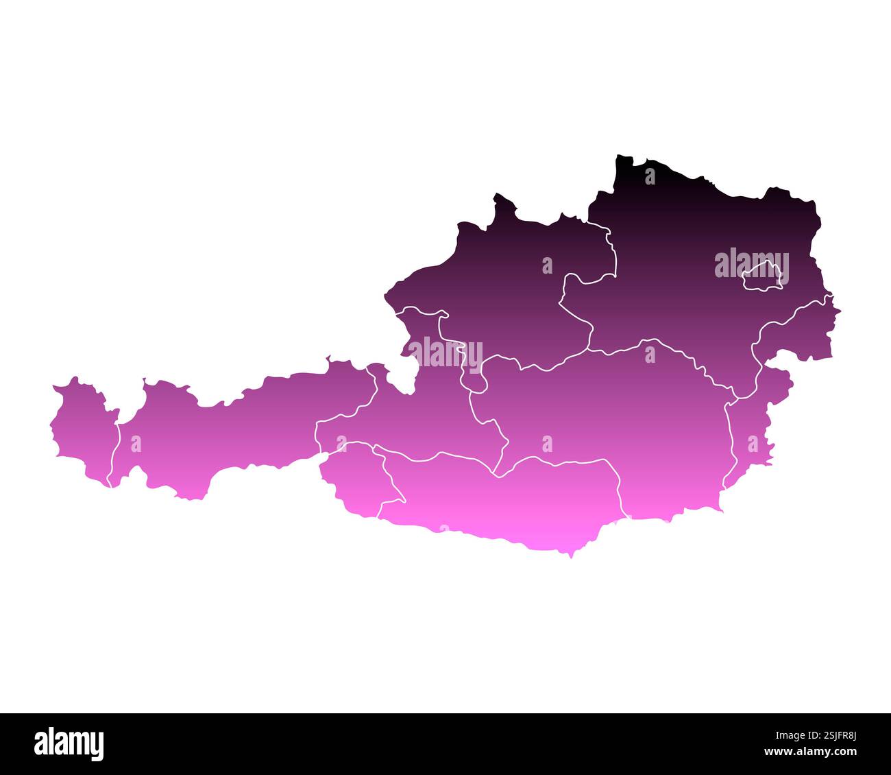 Map of Austria Stock Photo - Alamy