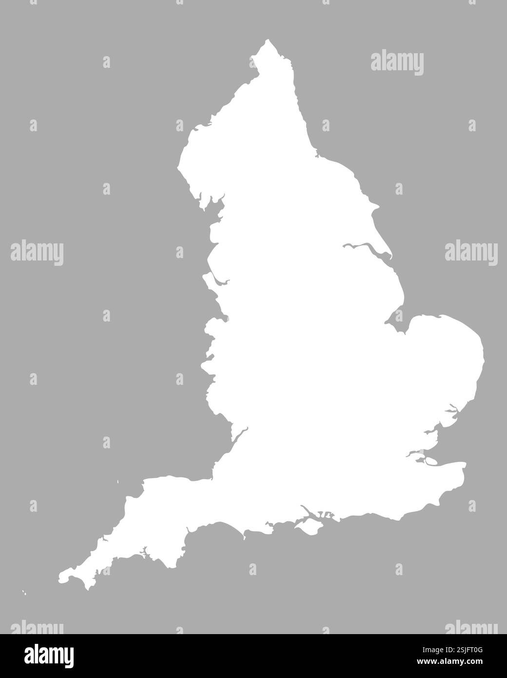 Map of England Stock Photo - Alamy