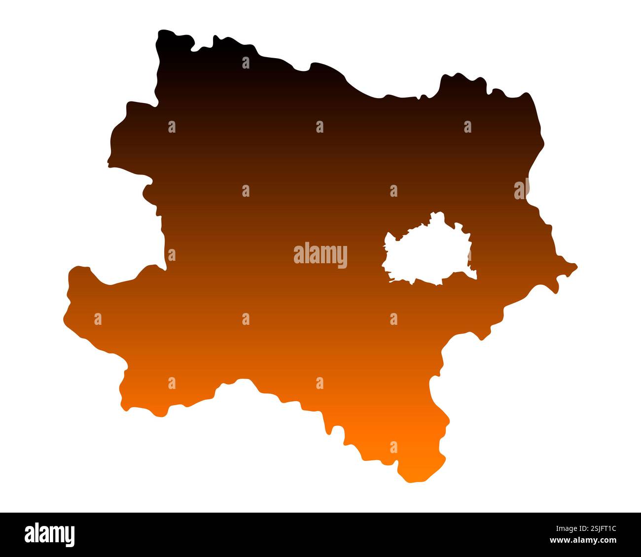 Map of Lower Austria Stock Photo - Alamy