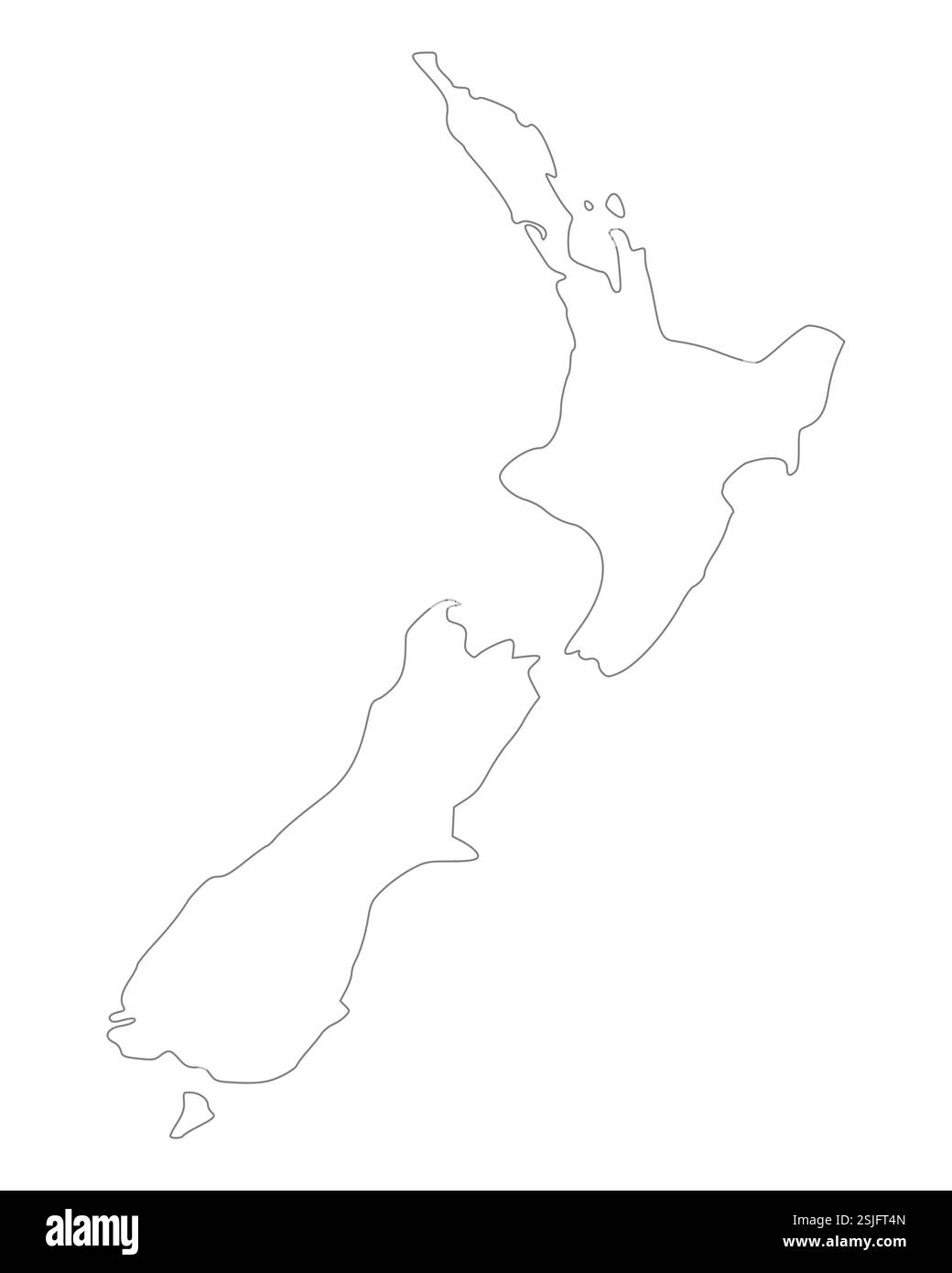 New zealand map outline hi-res stock photography and images - Alamy