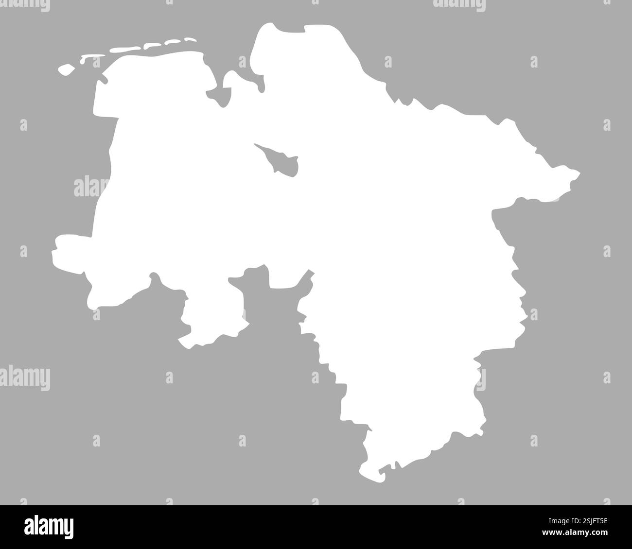 Map of Lower Saxony Stock Photo - Alamy