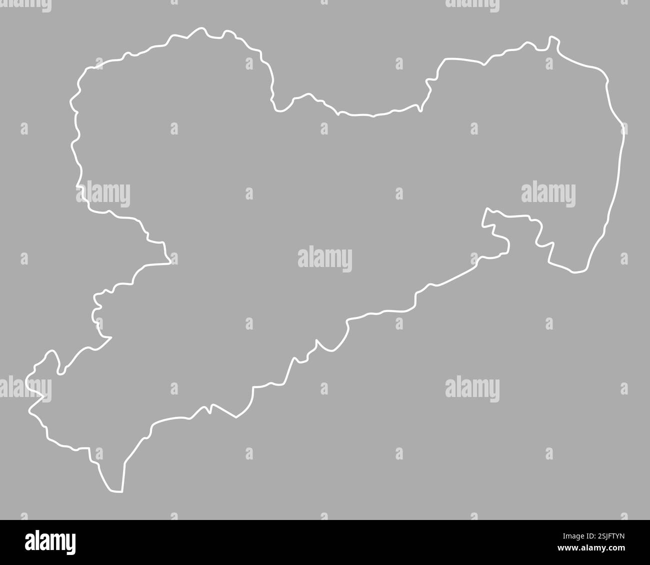 Map of Saxony Stock Photo - Alamy