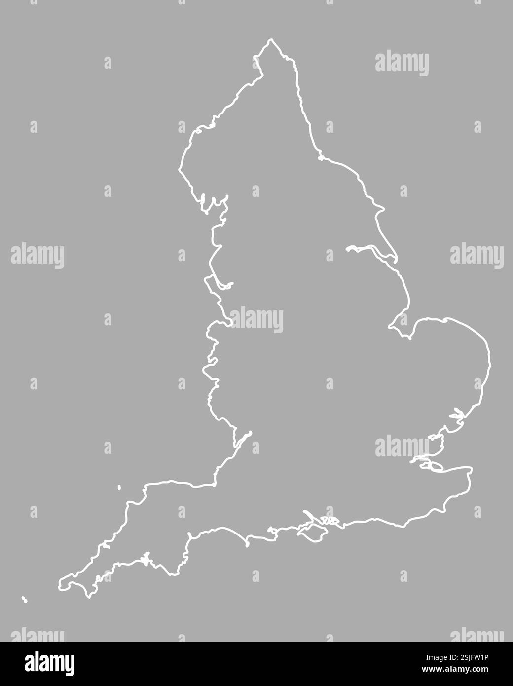 Map of England Stock Photo - Alamy