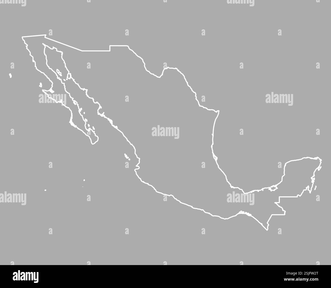 Map of Mexico Stock Photo - Alamy