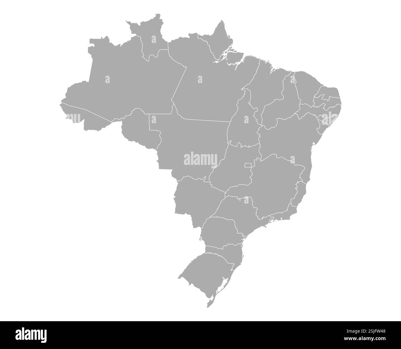 Map of Brazil Stock Photo - Alamy