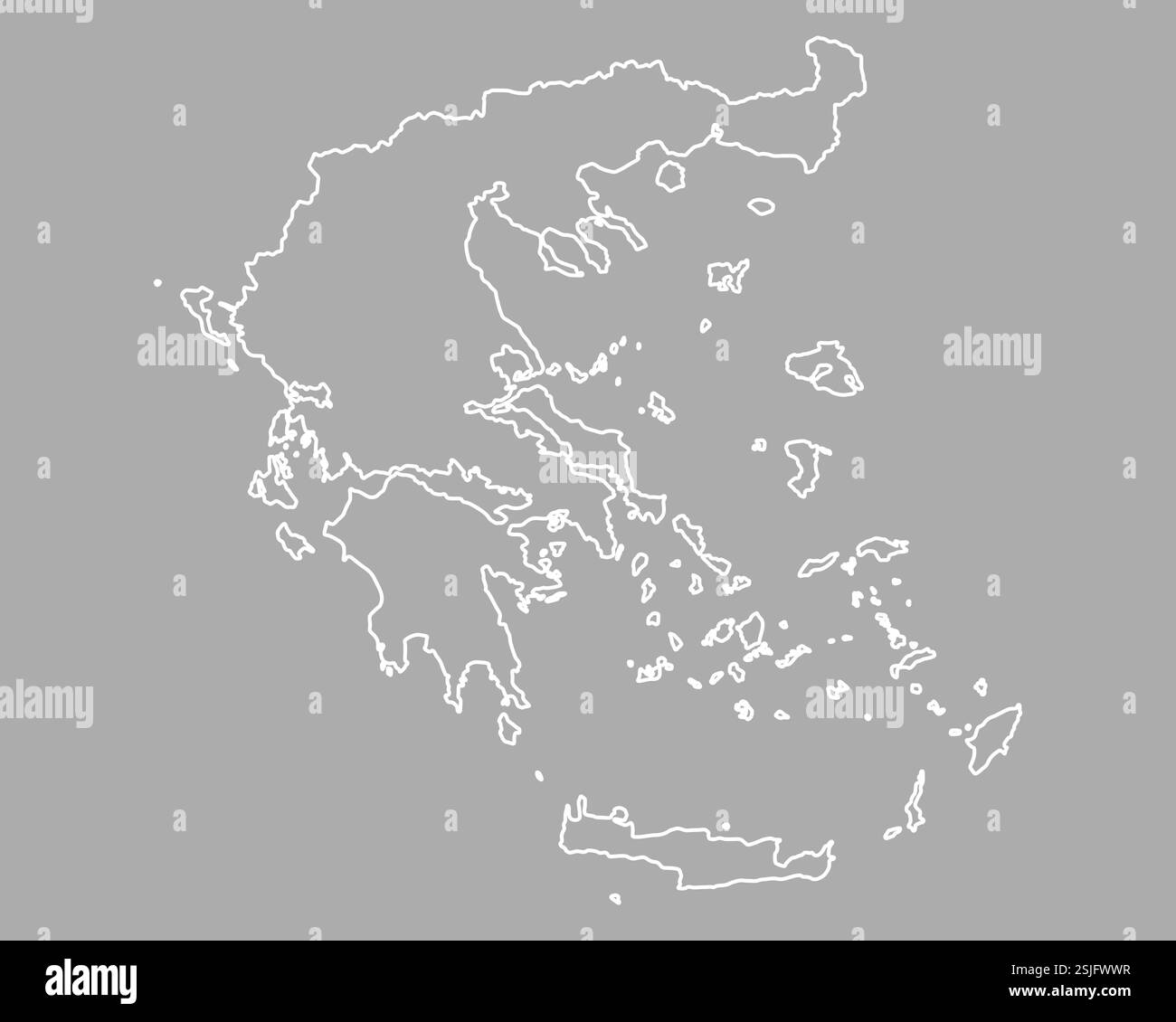Map of Greece Stock Photo - Alamy
