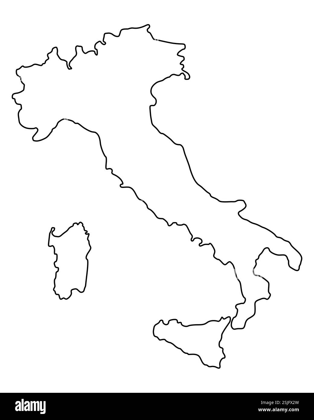 Map of Italy Stock Photo - Alamy