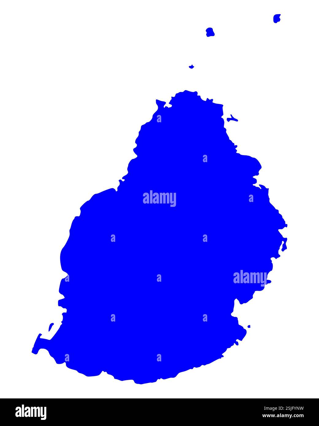 Map of Mauritius Stock Photo - Alamy