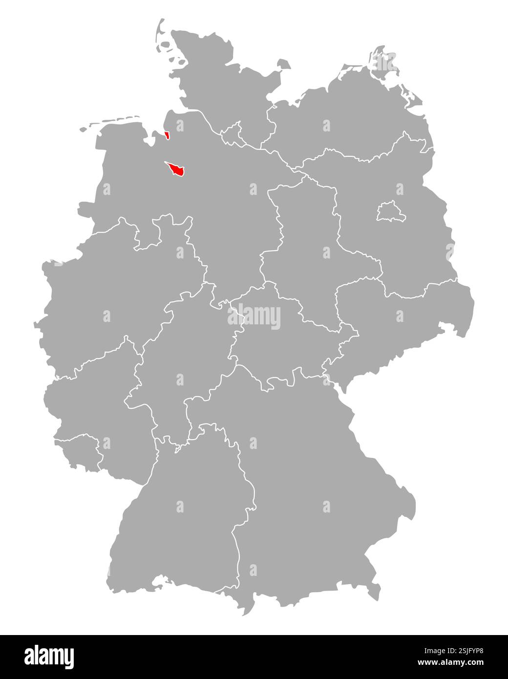 Map of Bremen in Germany Stock Photo - Alamy