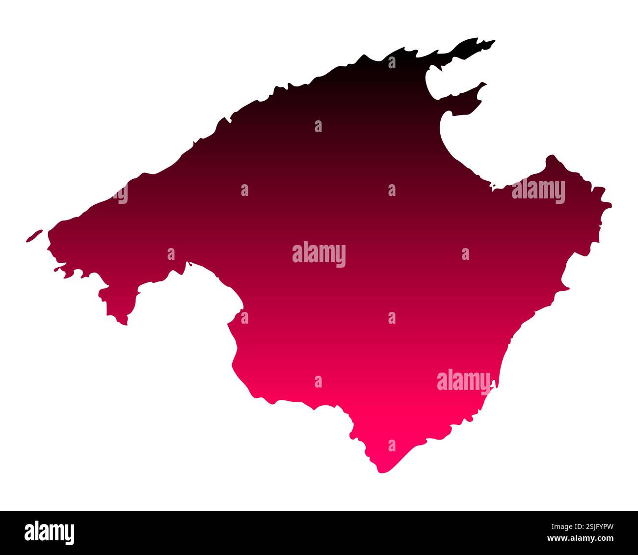 Map of Mallorca Stock Photo - Alamy