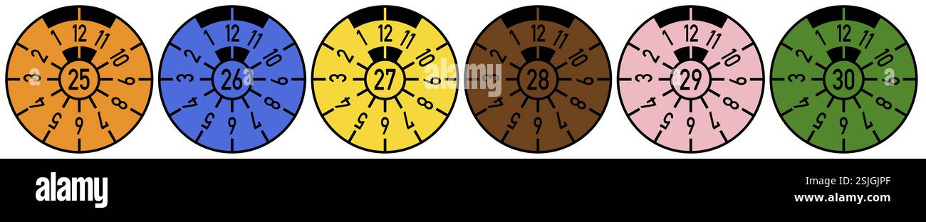 German vehicle inspection stickers / goods vehicle test certificate ...