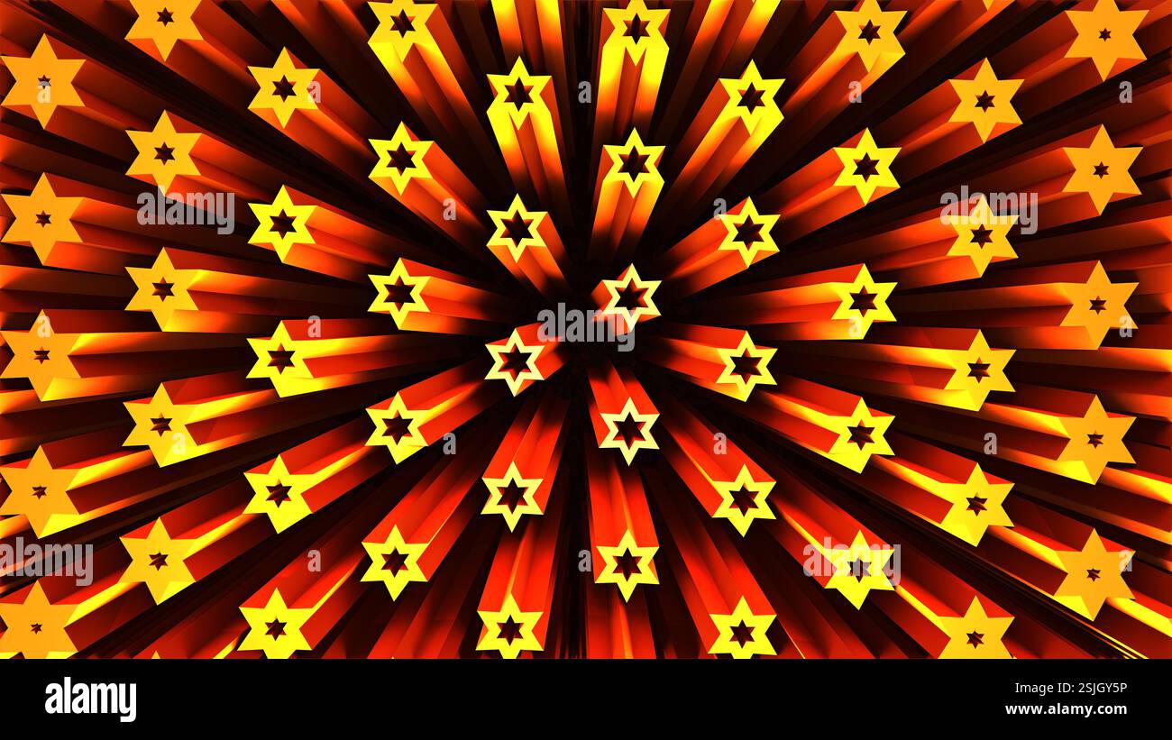 3D geometric shape from stars, 3D illustration Stock Photo - Alamy