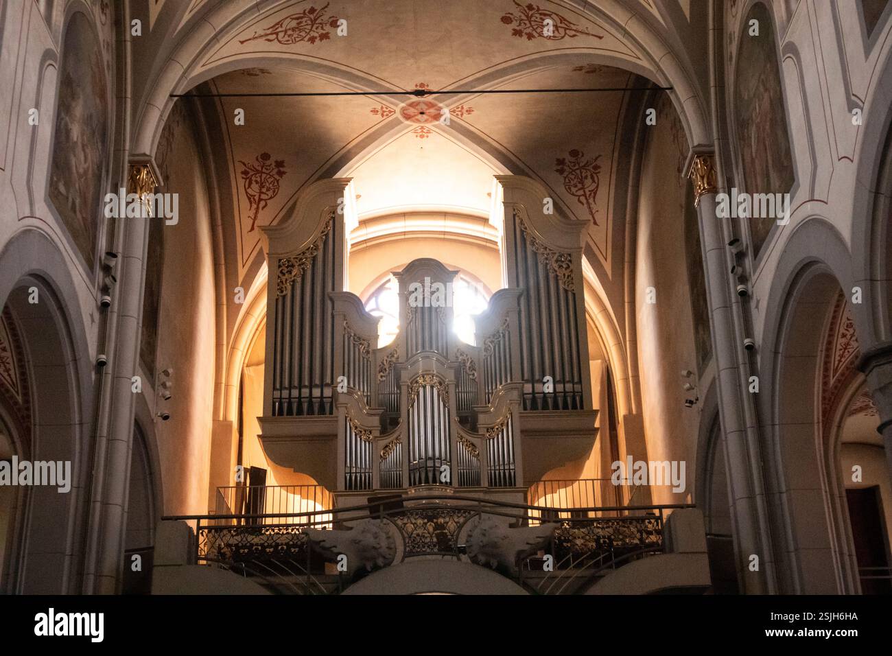Parish church of Peter and Paul in Telfs, Tyrol, Austria, at Way of St ...