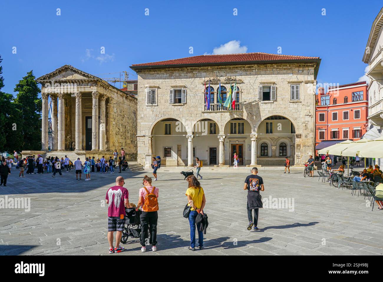 Pula, Croatia- September 25, 2024: Ancient Roman Temple of Augustus and ...