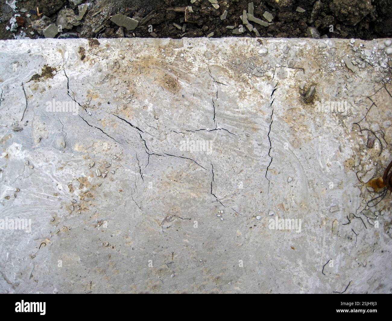 Close-up shot revealing the intricate details of a cracked, weathered ...