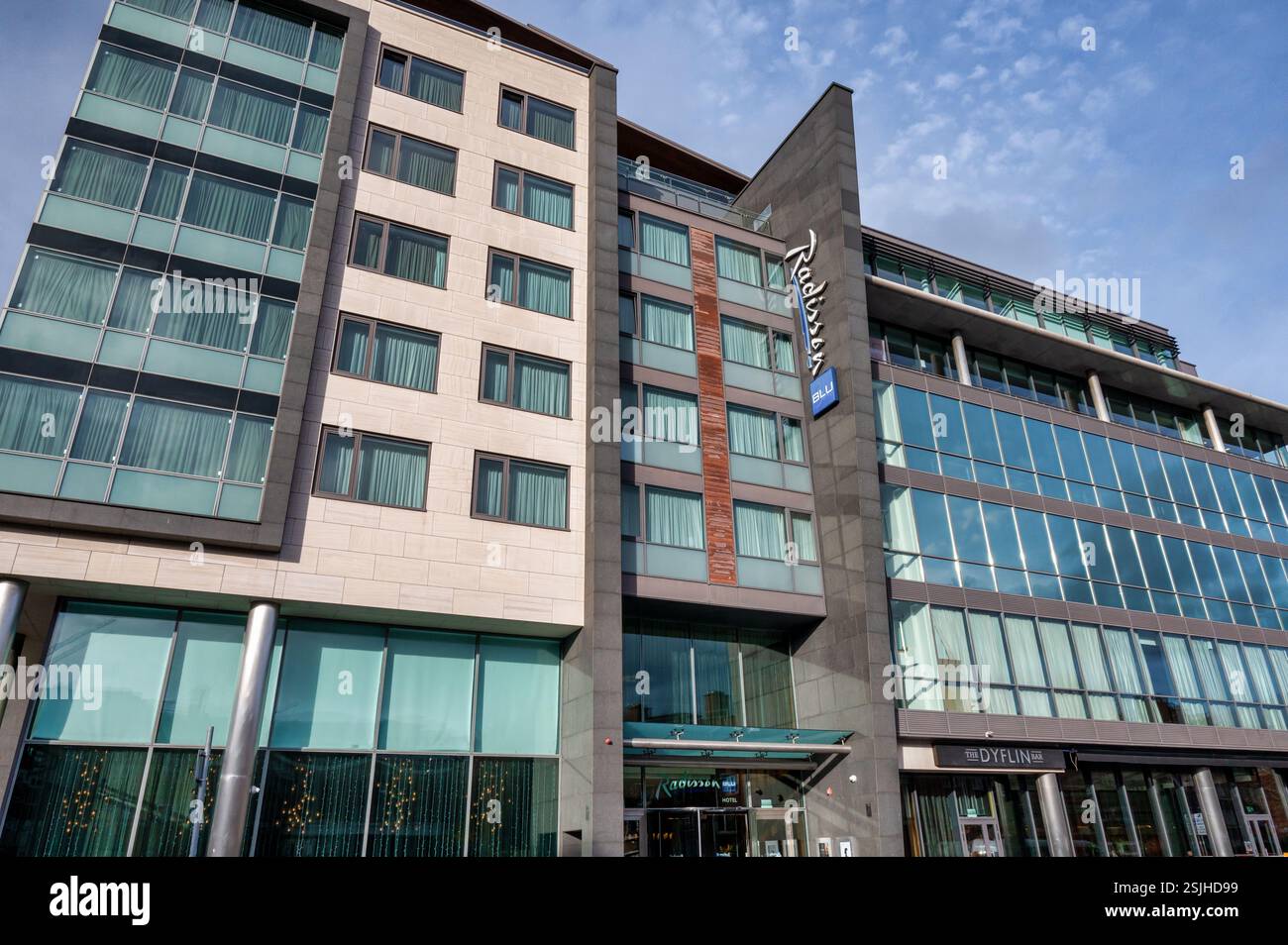 Dublin, Ireland- Feb 3, 2025: The front of the Radisson Blu Royal Hotel ...