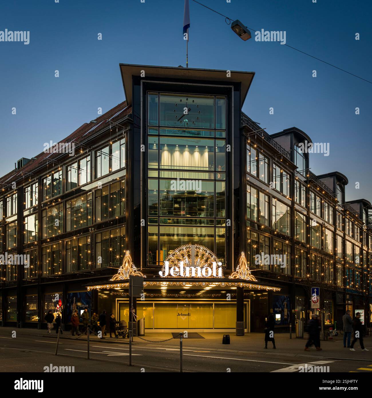 Switzerland, Zurich, Bahnhofstrasse, Jelmoli department store Stock ...