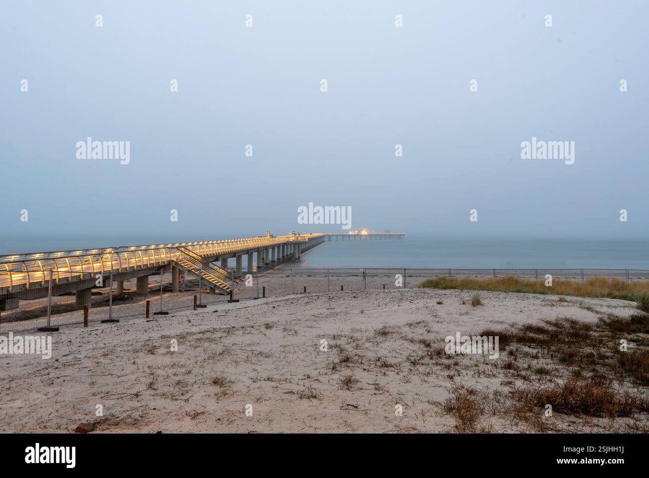 Prerow pier with island harbor, inaugurated in 2024, 720 meters long ...