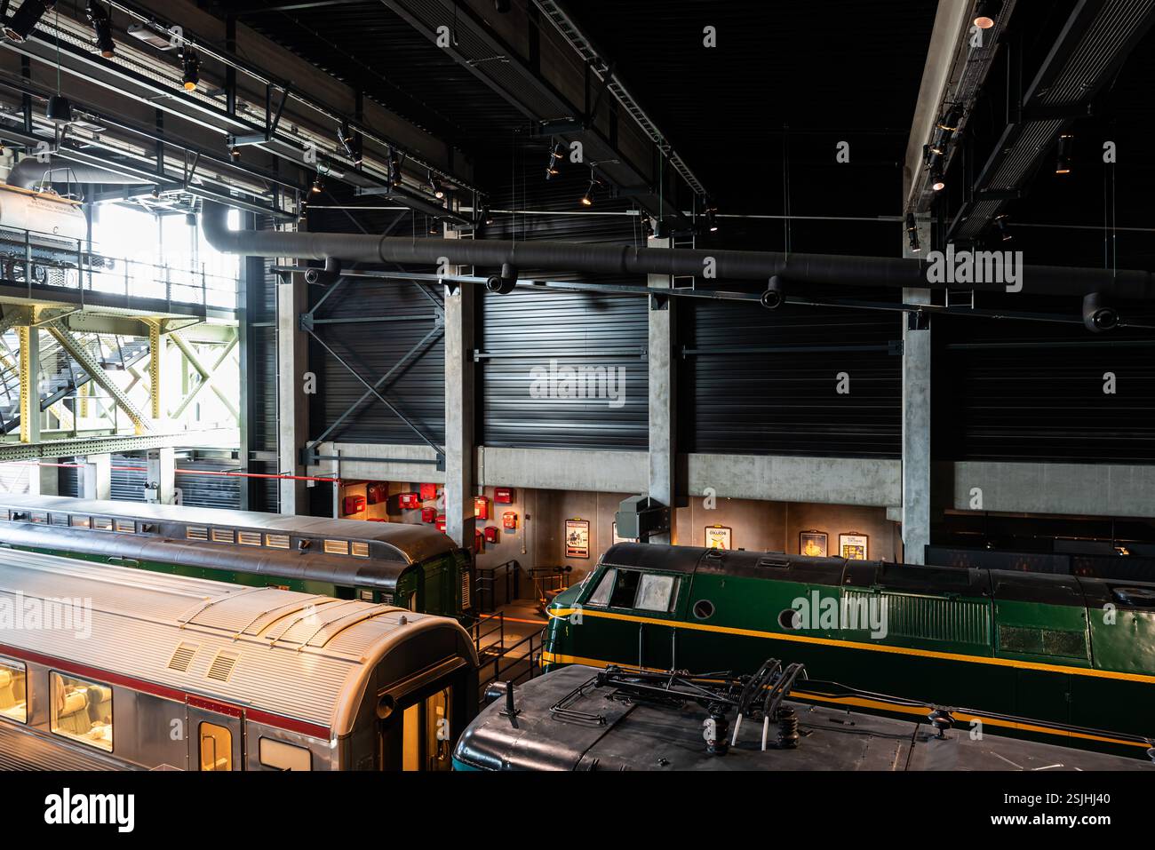 Schaerbeek, Brussels Capital Region - Belgium - 03 25 2021 Vintage locomotives in the Brussels ...