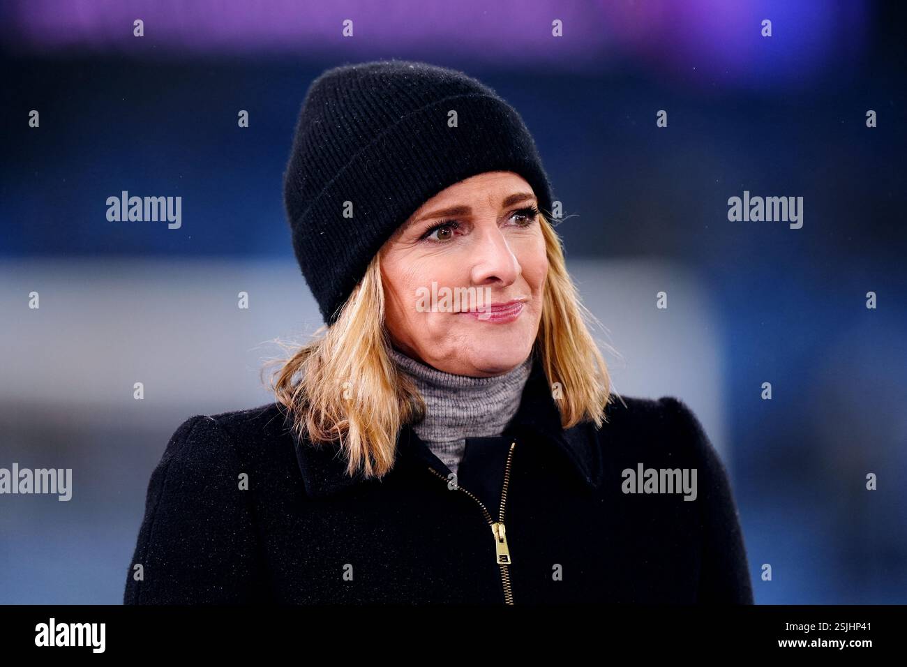 Gaby Logan, presenter for Amazon ahead of the UEFA Champions League ...