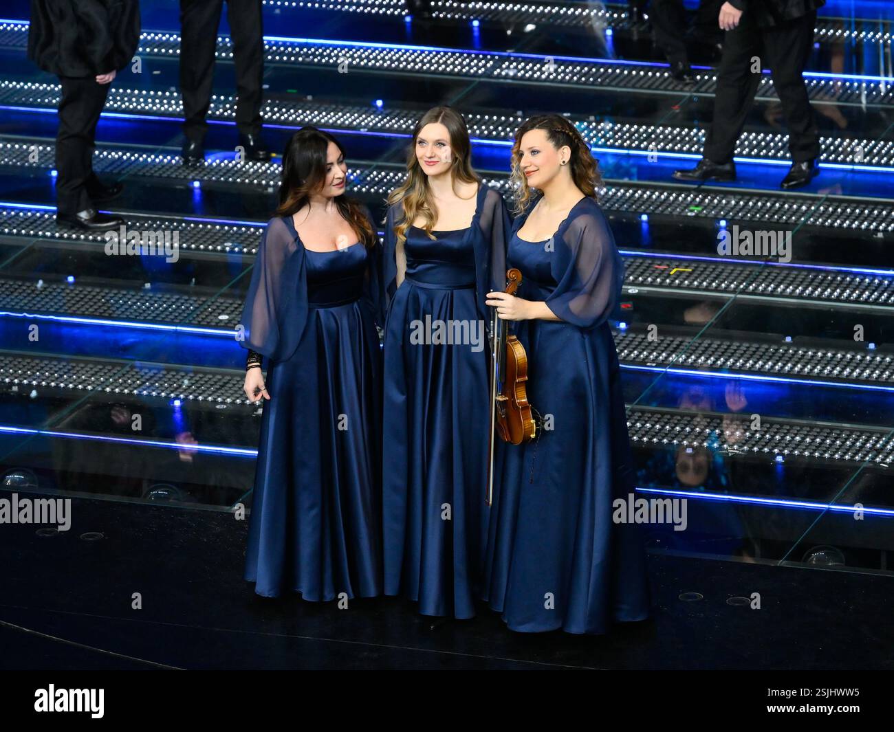 Sanremo, 75th Italian Song Festival 2025 - First Night. The Orchestra ...
