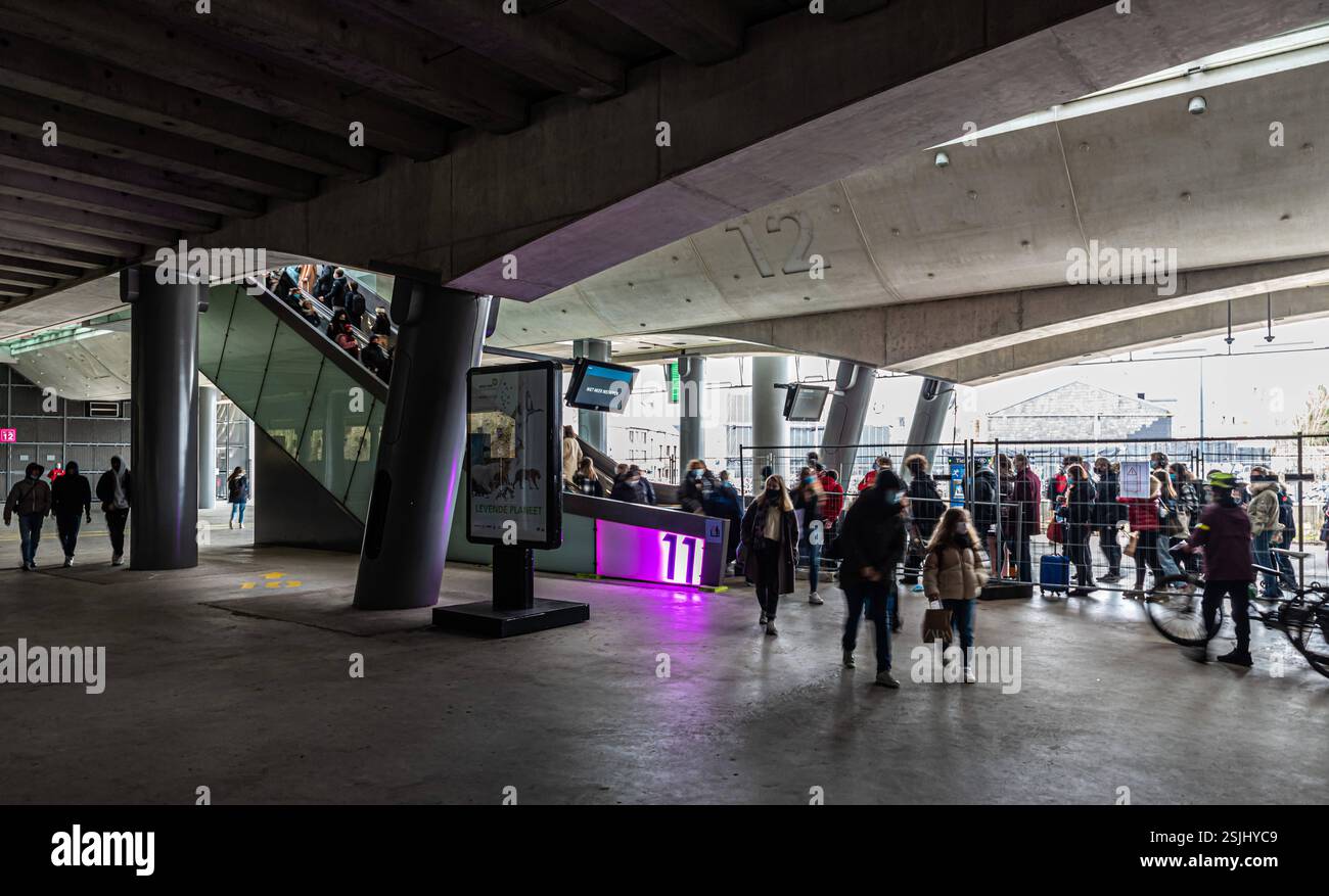 Temporary underpass of the Ghent Saint Peters railway station, Ghent ...