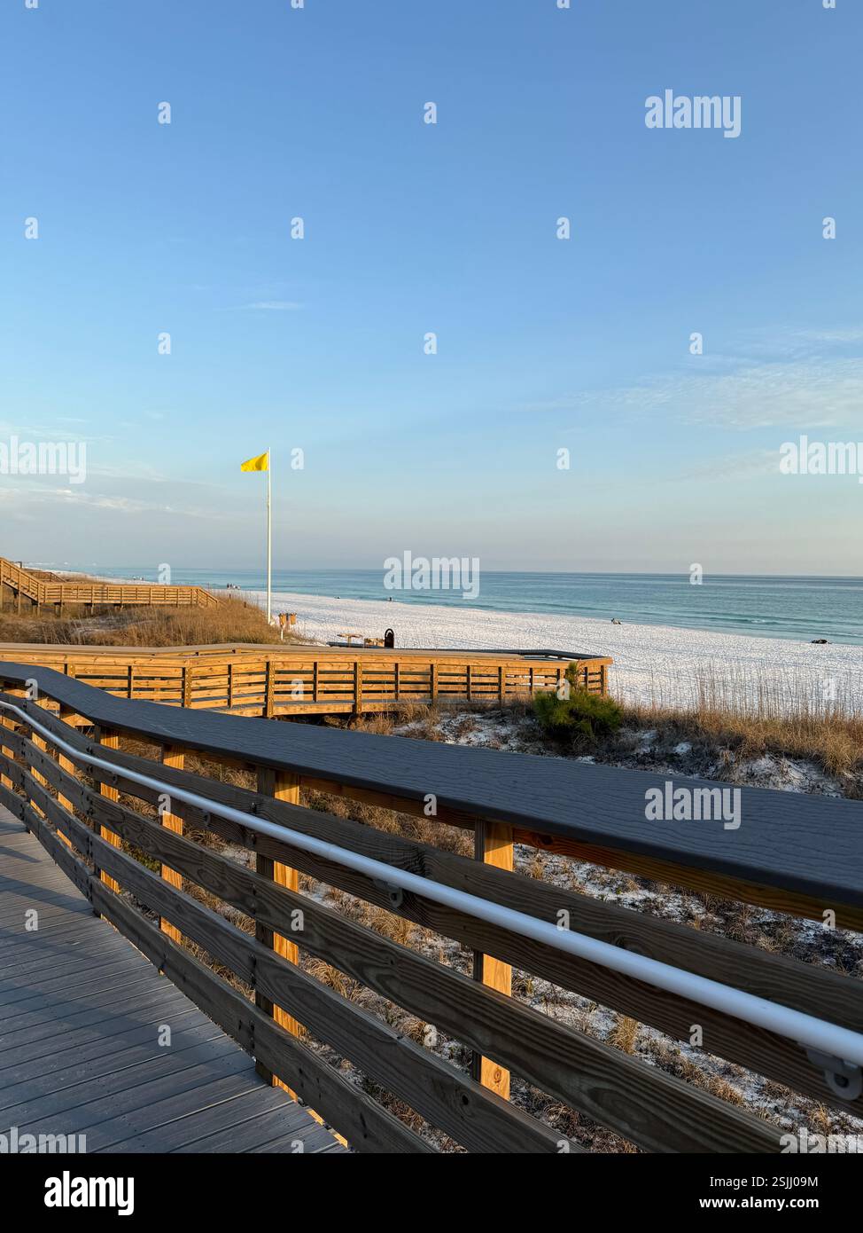 Miramar Beach Florida beach access with morning skies Stock Photo - Alamy