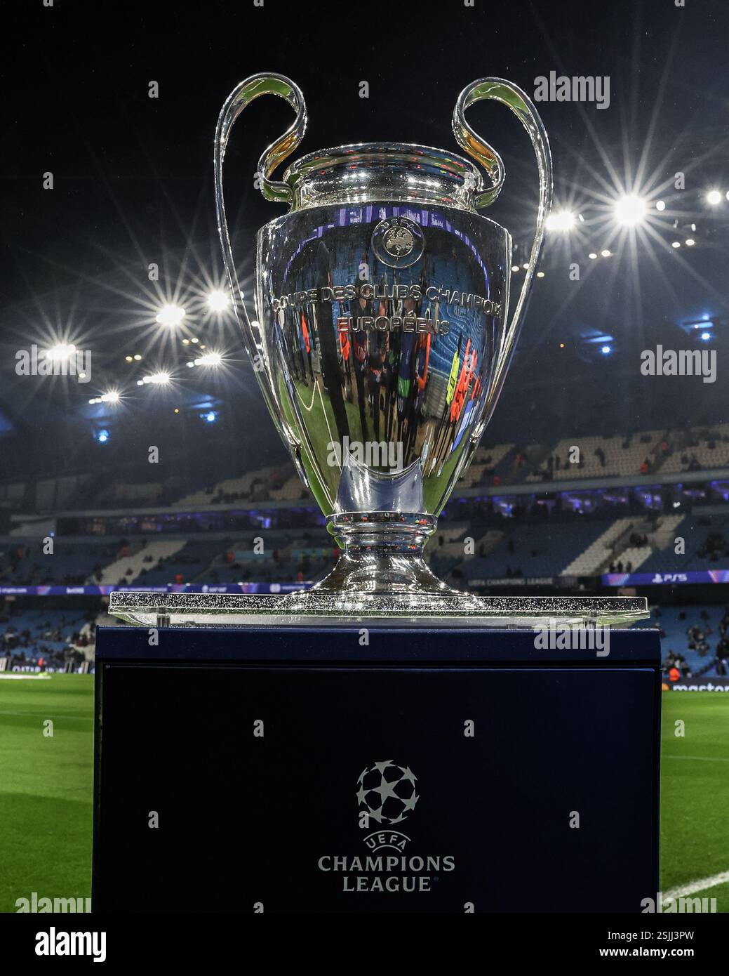 The Champions League Trophy during the UEFA Champions League Knockout ...