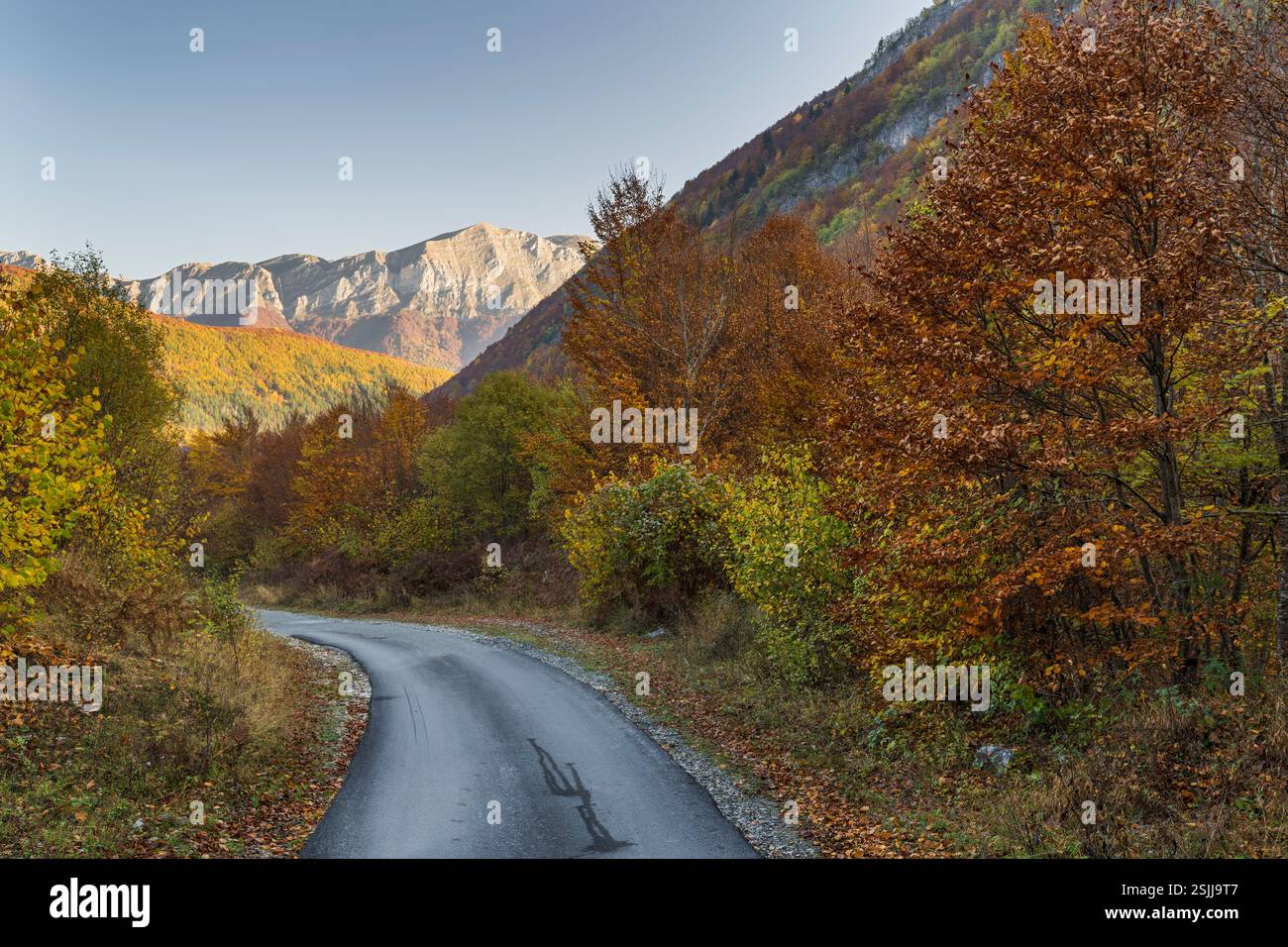 Road in the Grebaje Valley, Prokletije Mountains, Gusinje, Montenegro ...