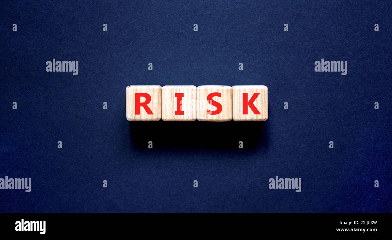 Risk symbol. Concept word Risk on beautiful wooden blocks. Beautiful ...