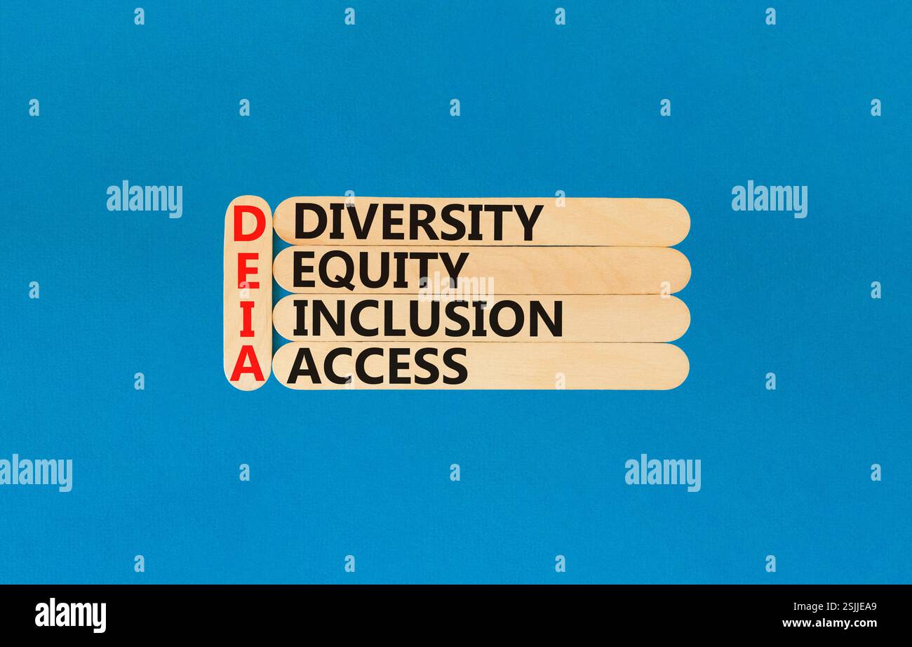 Diversity equity inclusion access symbol. Concept words DEIA diversity equity inclusion access ...