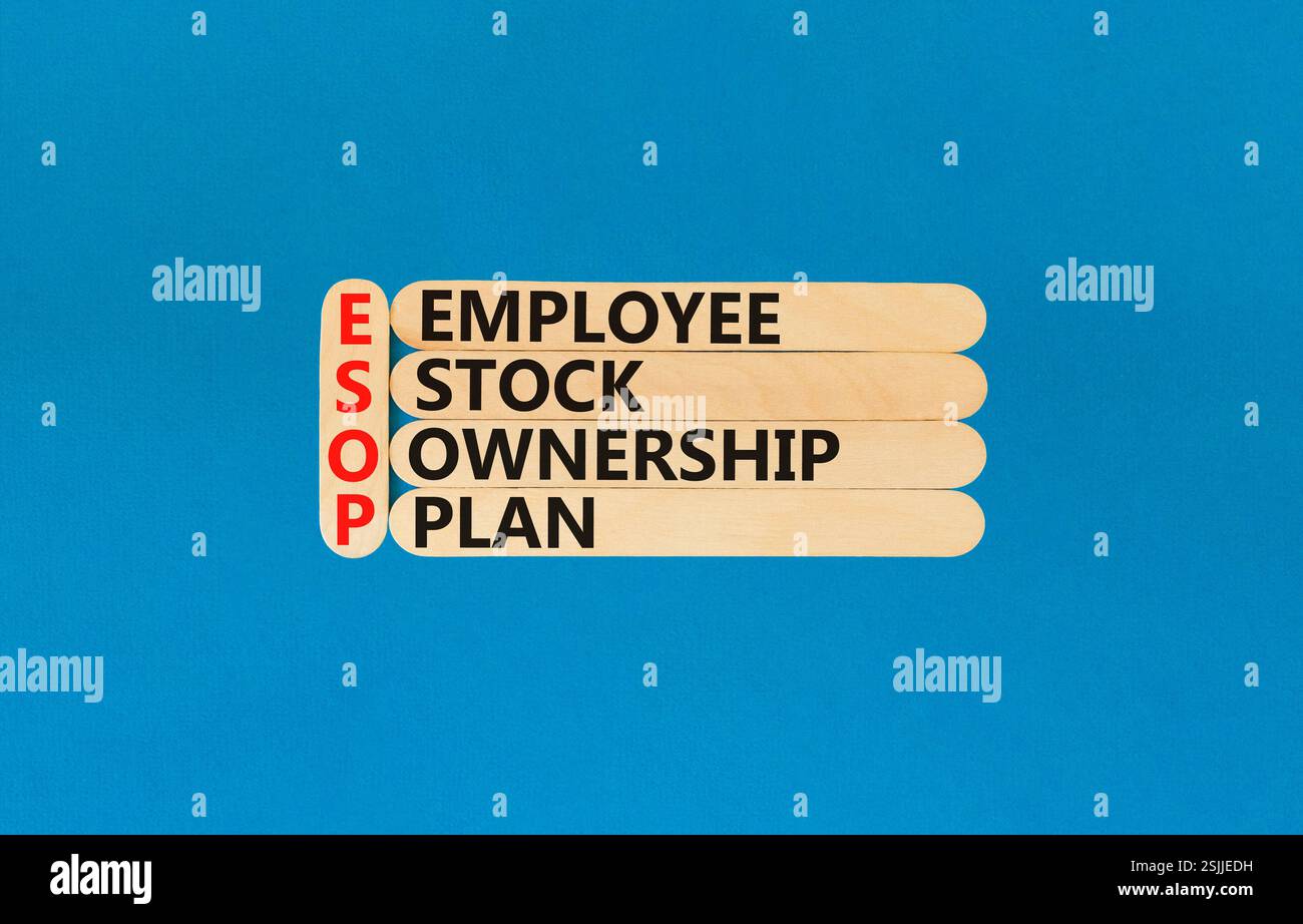 Employee Stock Ownership Plan symbol. Concept word ESOP Employee Stock ...
