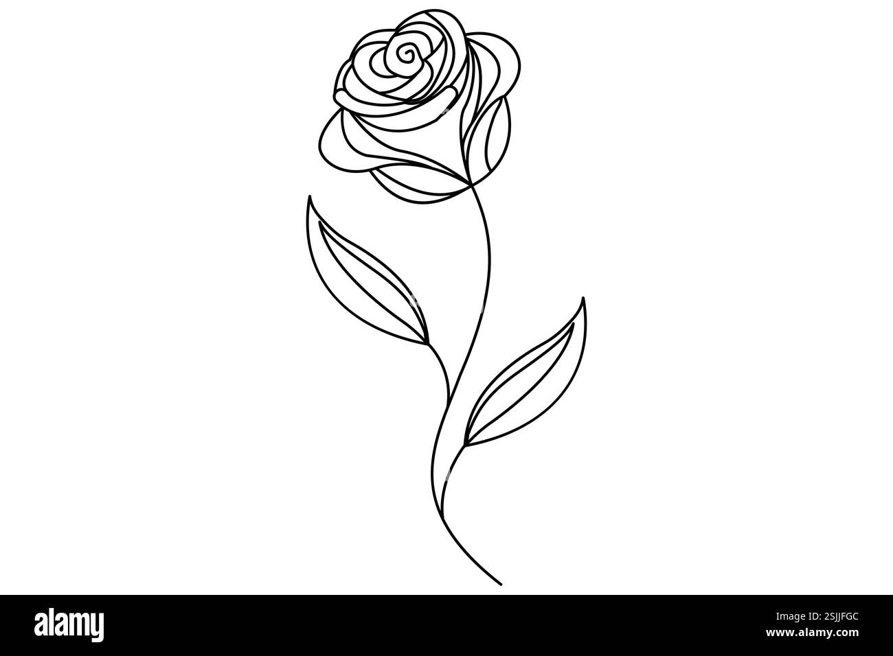 Rose line art drawing Images illustration collection Free Vector Stock ...