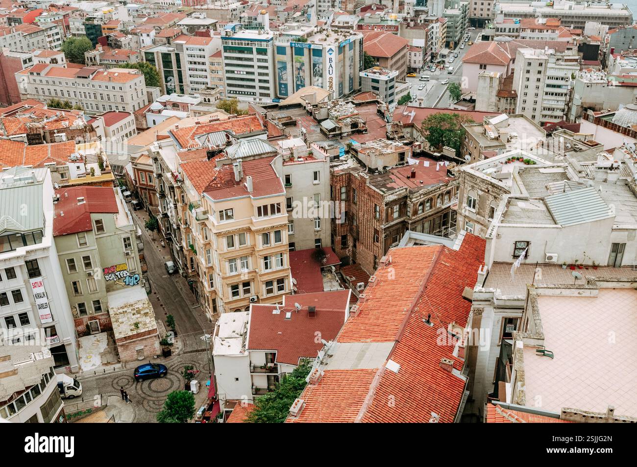 Istanbul district from Galata Tower, Beyoğlu, Turkey Stock Photo - Alamy
