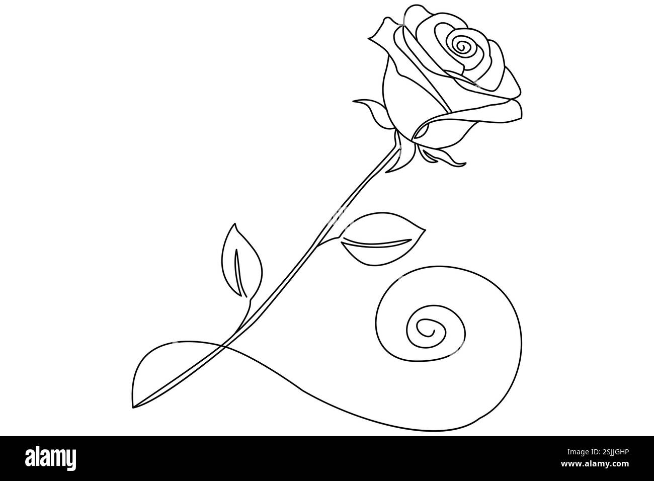 Rose line art drawing Images illustration collection Free Vector Stock ...