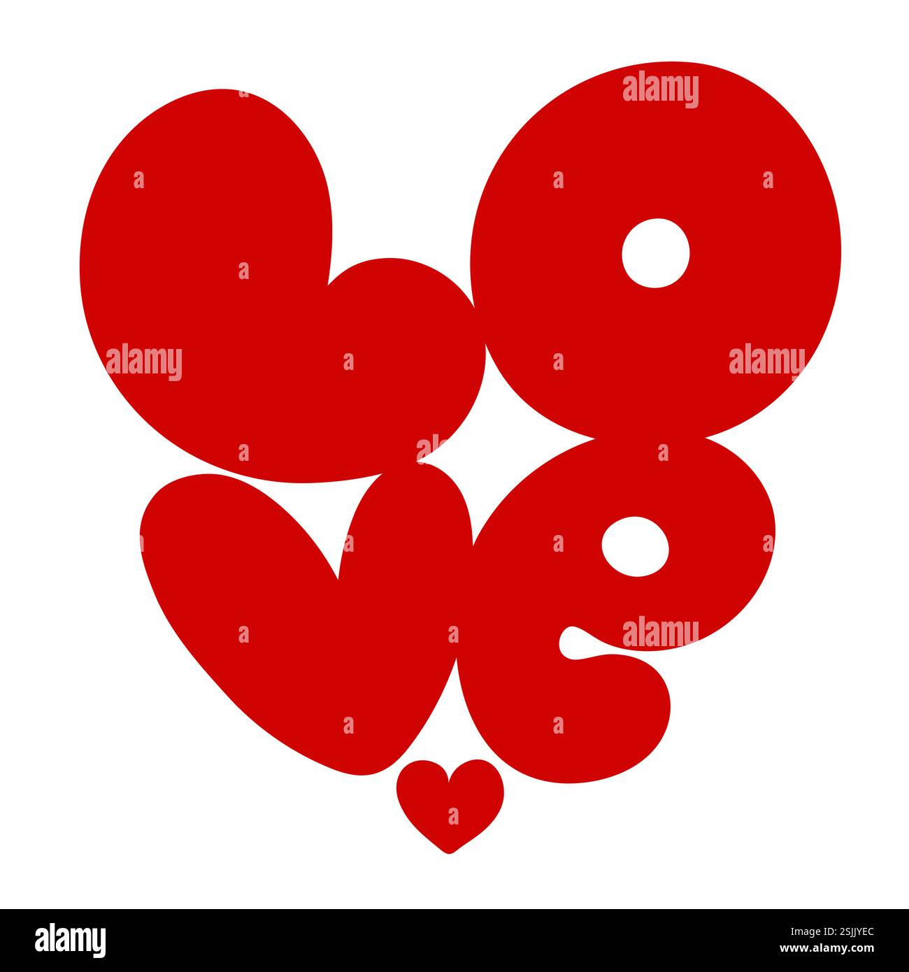 Love hand drawn lettering. Word love creating a heart. Symbol of ...