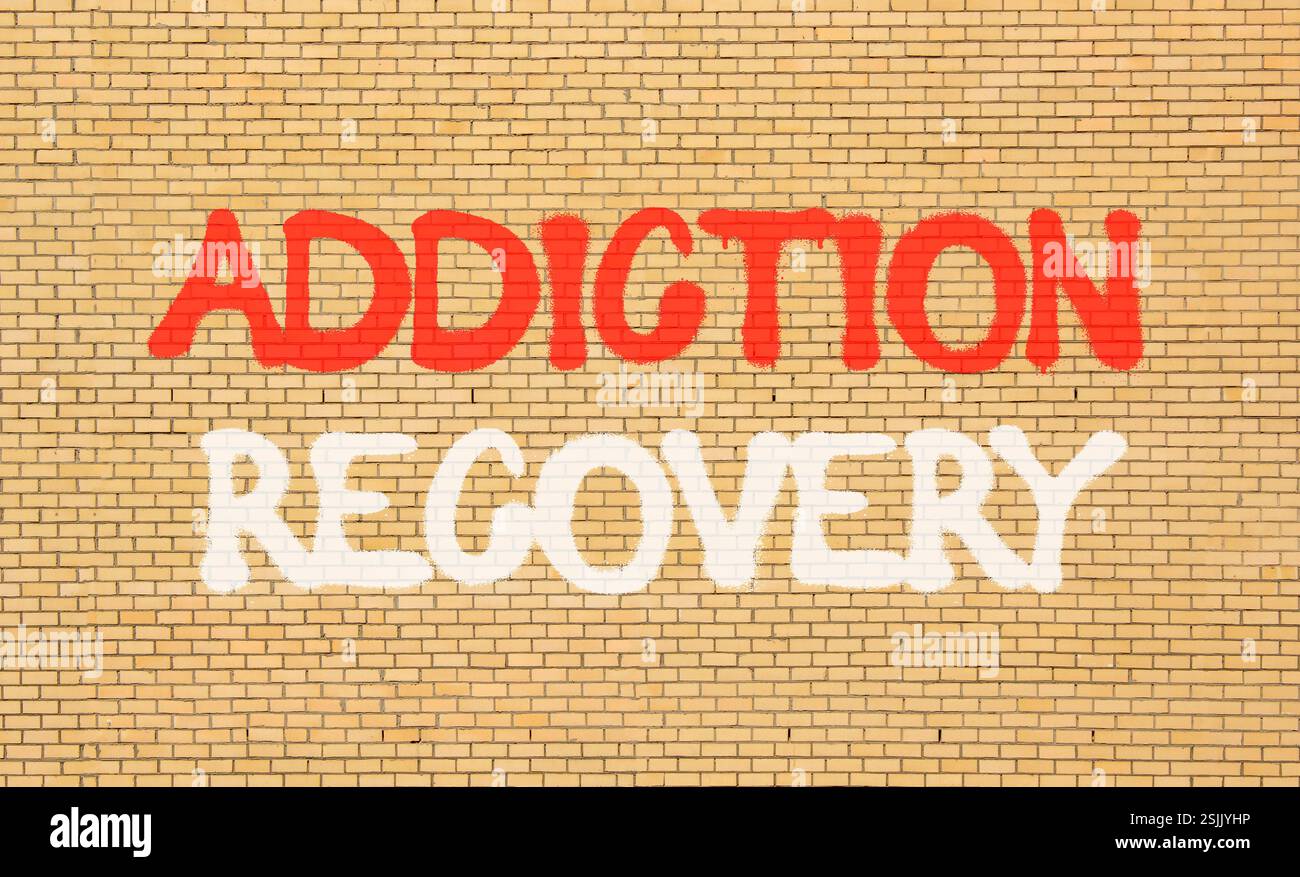 Addiction recovery symbol. Concept words Addiction recovery on ...