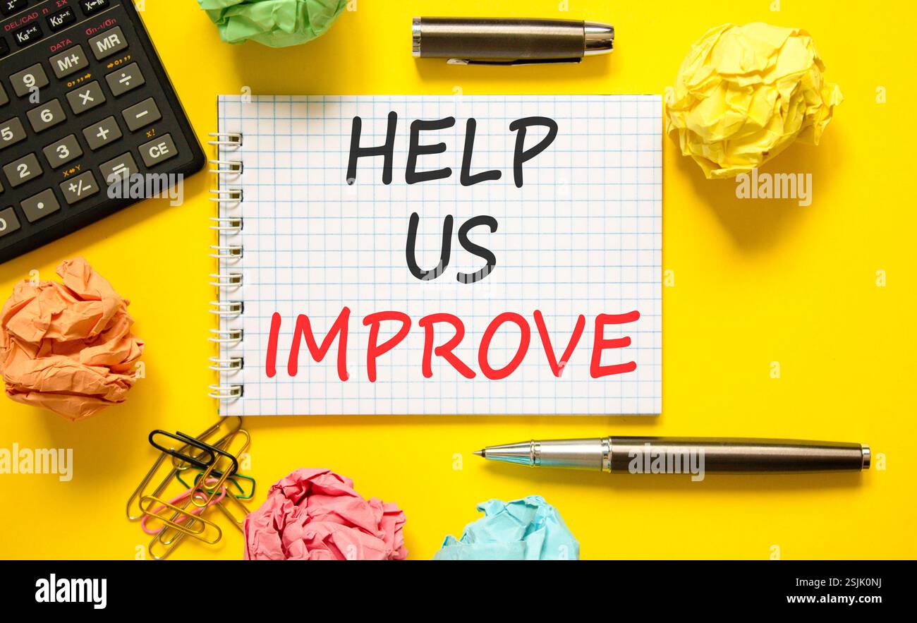 Help us improve symbol. Concept words Help us improve on beautiful ...