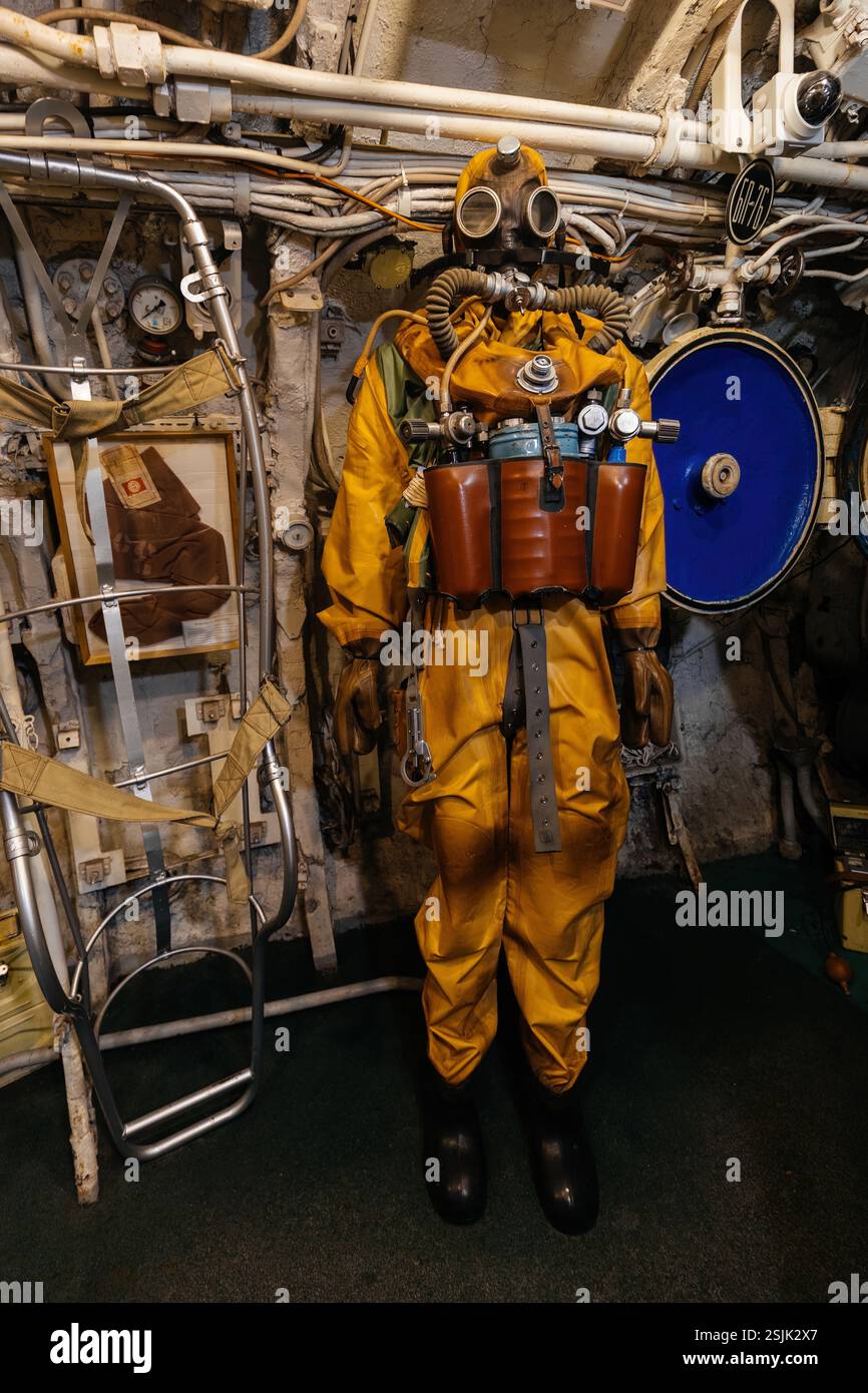 Evacuation diving suit for rescue in submarine Stock Photo - Alamy