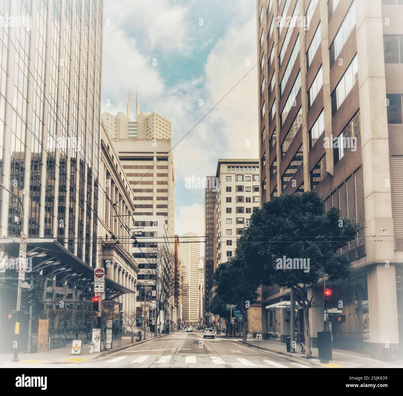 The image captures a bustling San Francisco street scene, line with ...