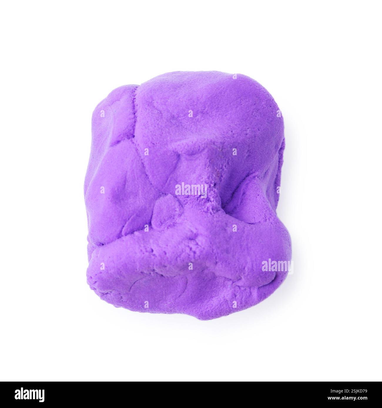 Bright purple play dough isolated on white, top view Stock Photo - Alamy