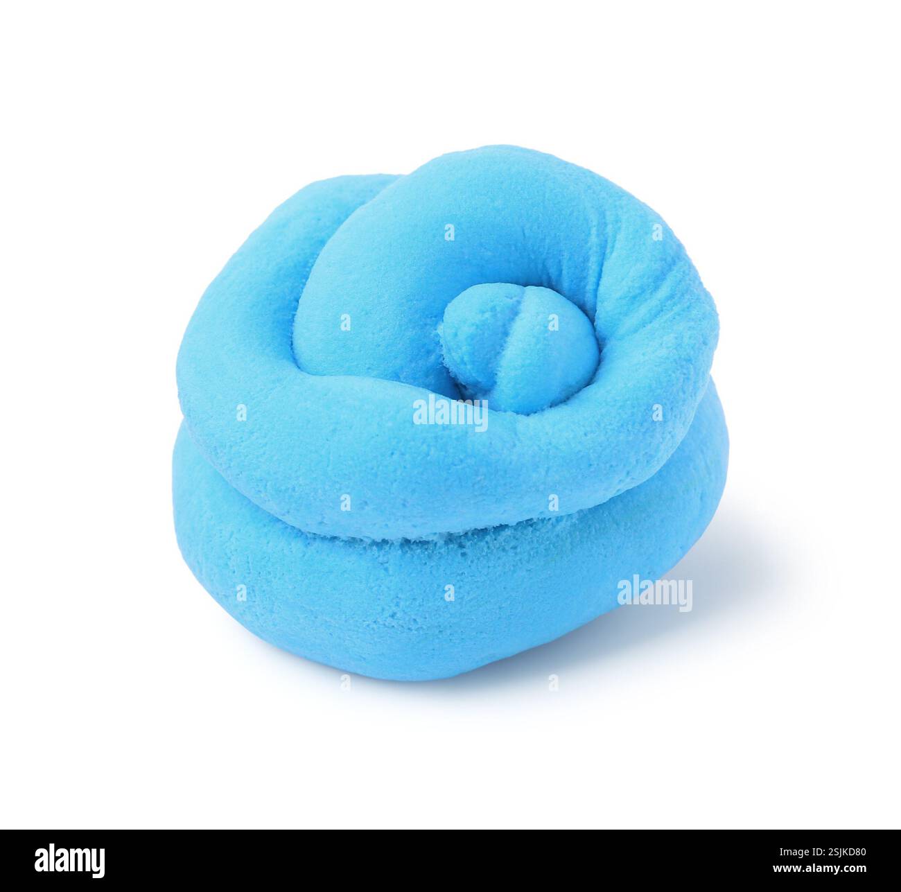 Light blue play dough isolated on white Stock Photo - Alamy