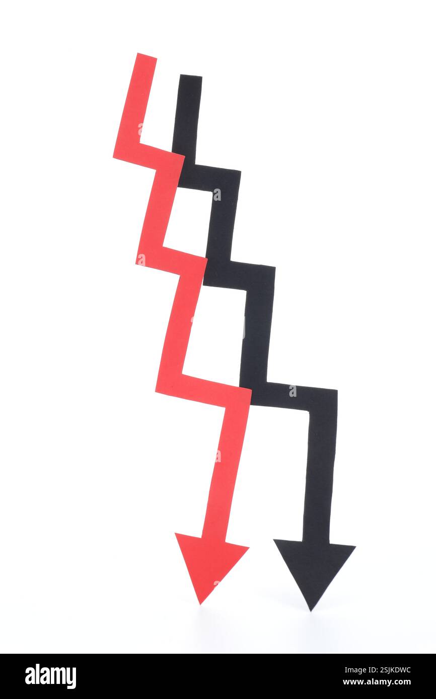 Red black arrows white Cut Out Stock Images & Pictures - Alamy