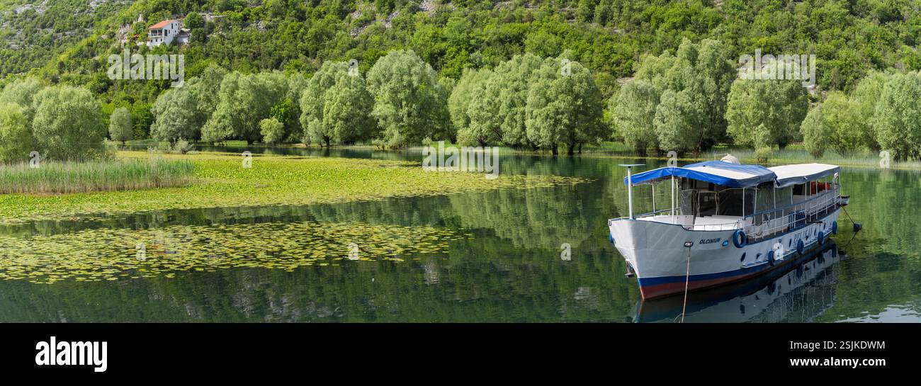 Boat, Rijeka Crnojevica, Lake Skadar, Montenegro Stock Photo - Alamy