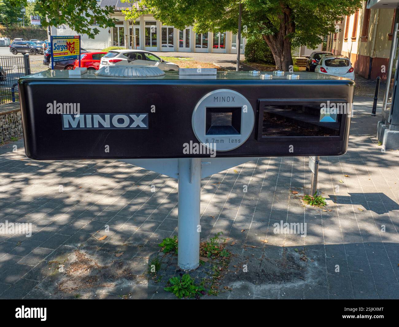 Minox camera model at the Hospital Church, Wetzlar, Westerwald, Lahntal ...