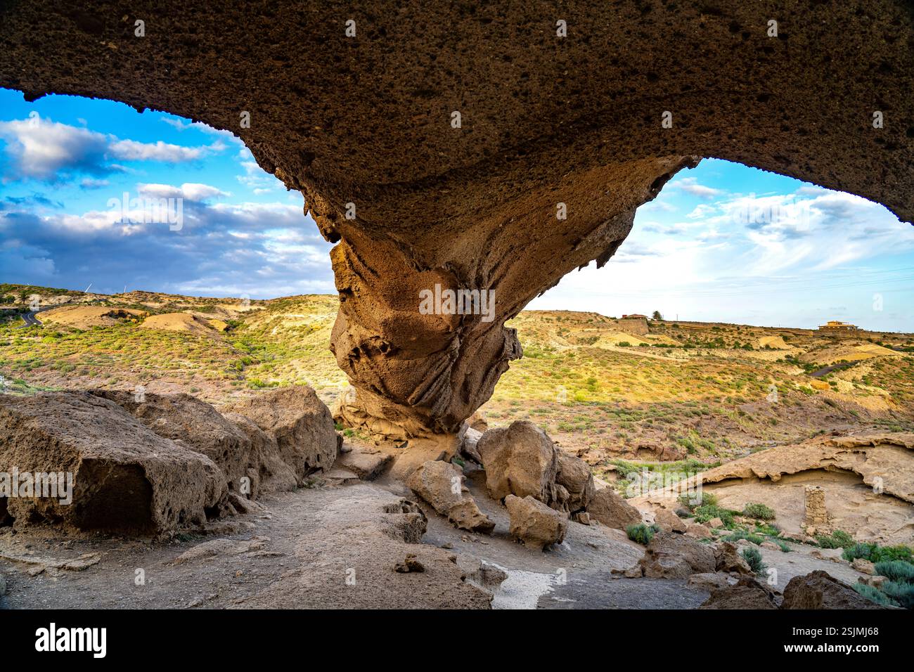 Arco de tajao rock arch near san miguel de tajao hi-res stock ...