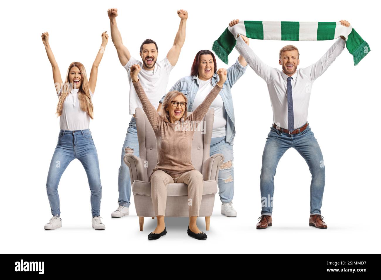 Home cheering Cut Out Stock Images & Pictures - Alamy