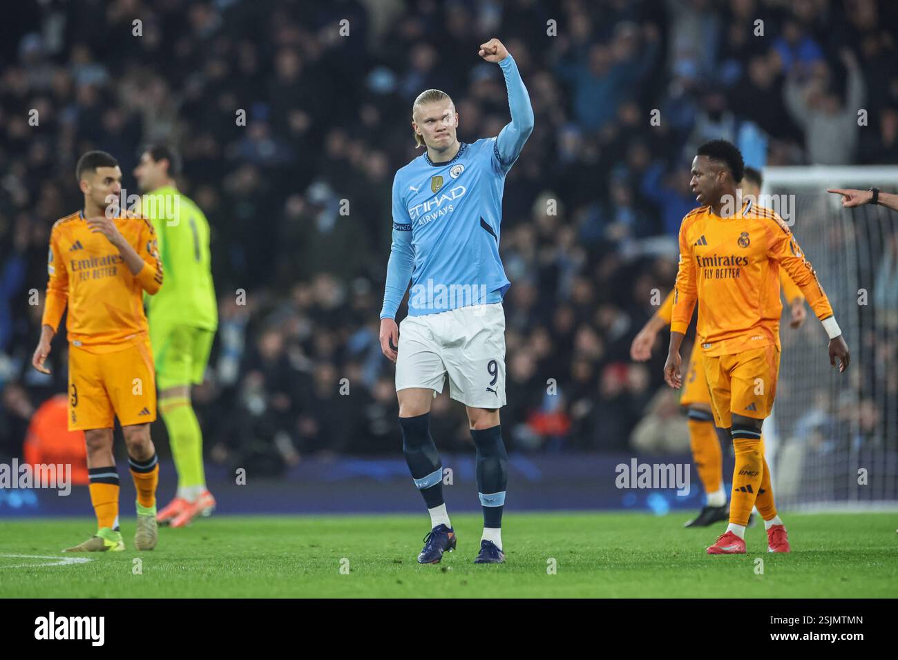 Manchester, UK. 11th Feb, 2025. Erling Haaland of Manchester City ...