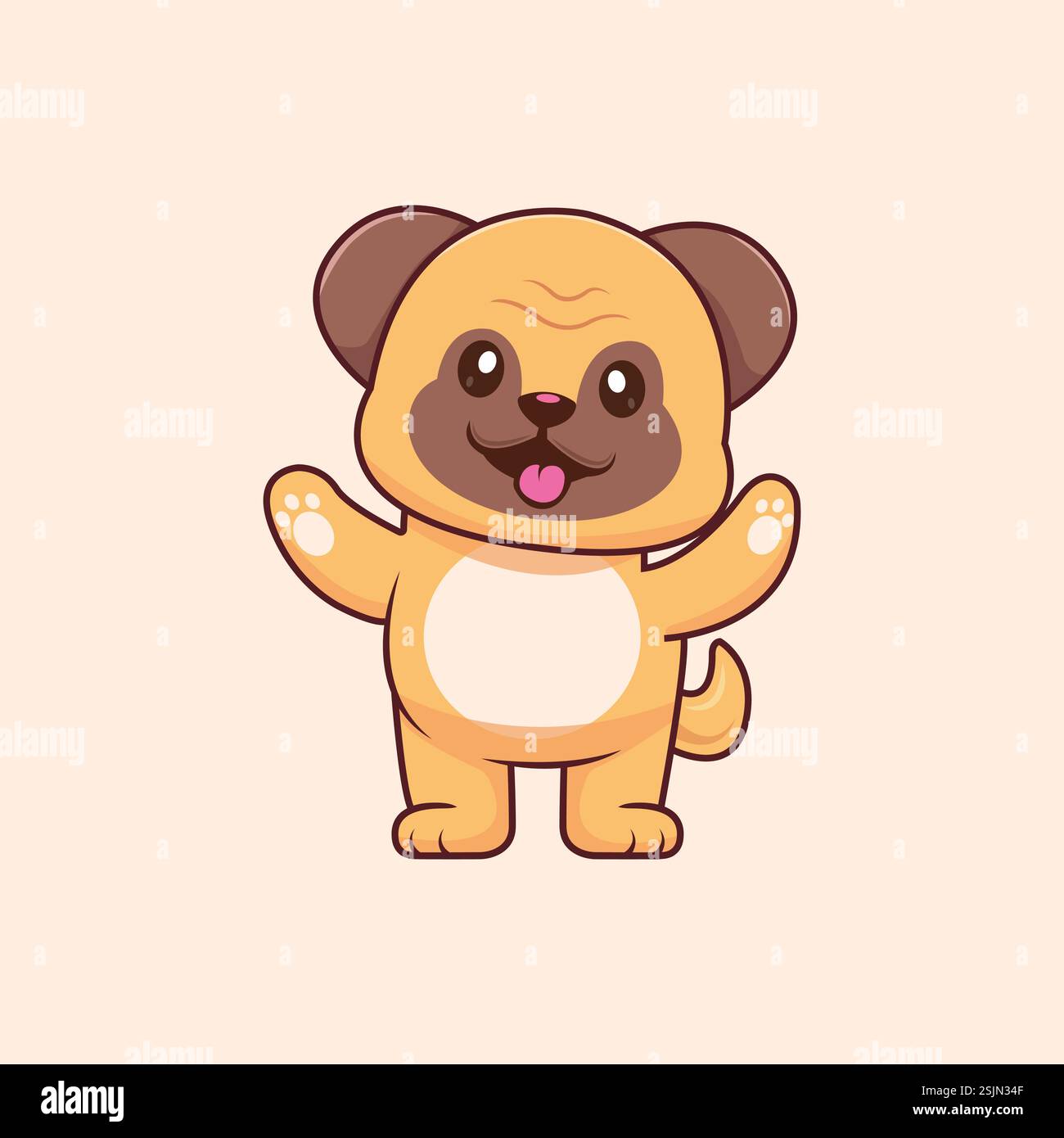 Cute brown baby dog Stock Vector Images - Alamy