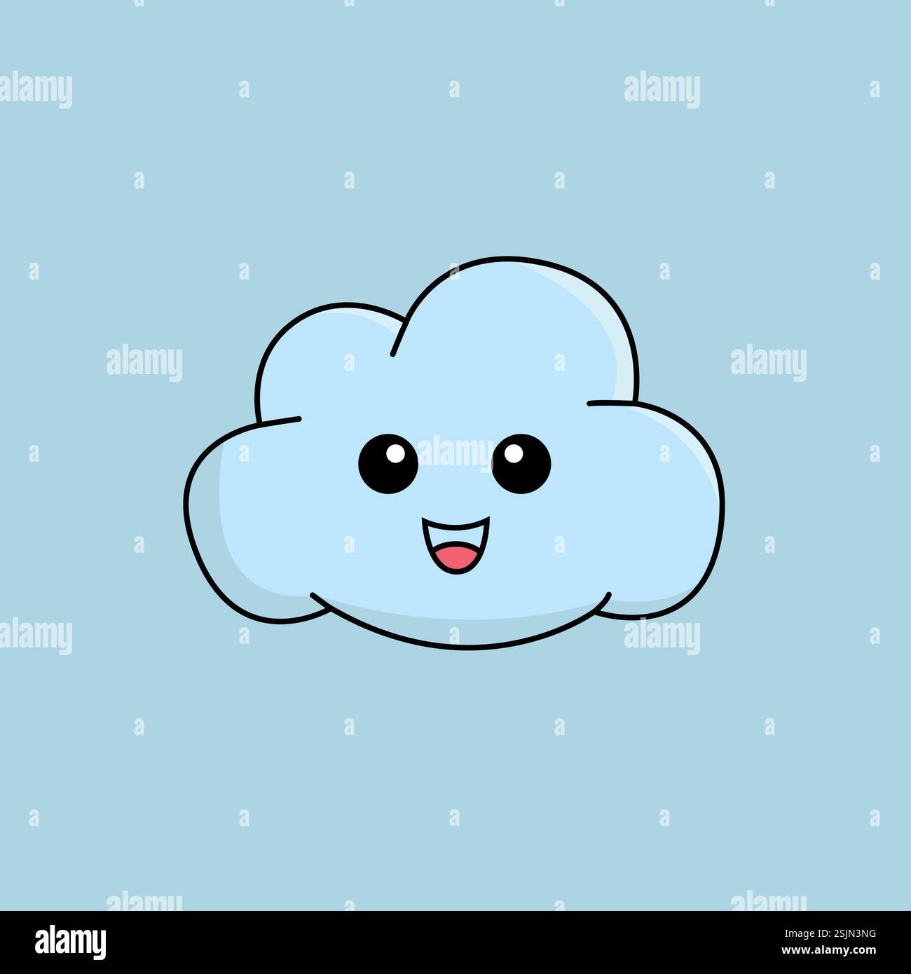 Clouds moon on blue Stock Vector Images - Alamy